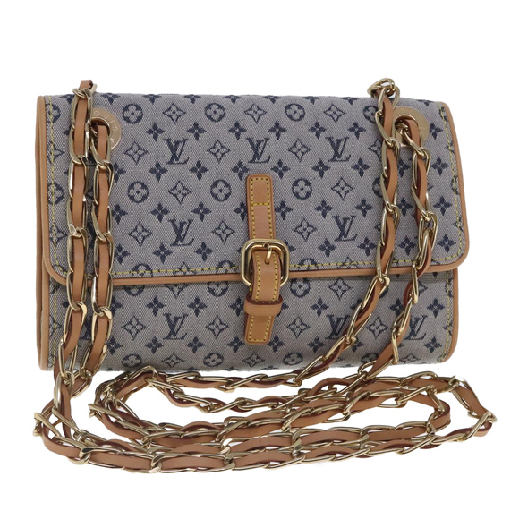 Louis Vuitton | Bags | Louis Vuitton Monogram Mini Camille Chain Shoulder Bag Blue M9202 Auth ...